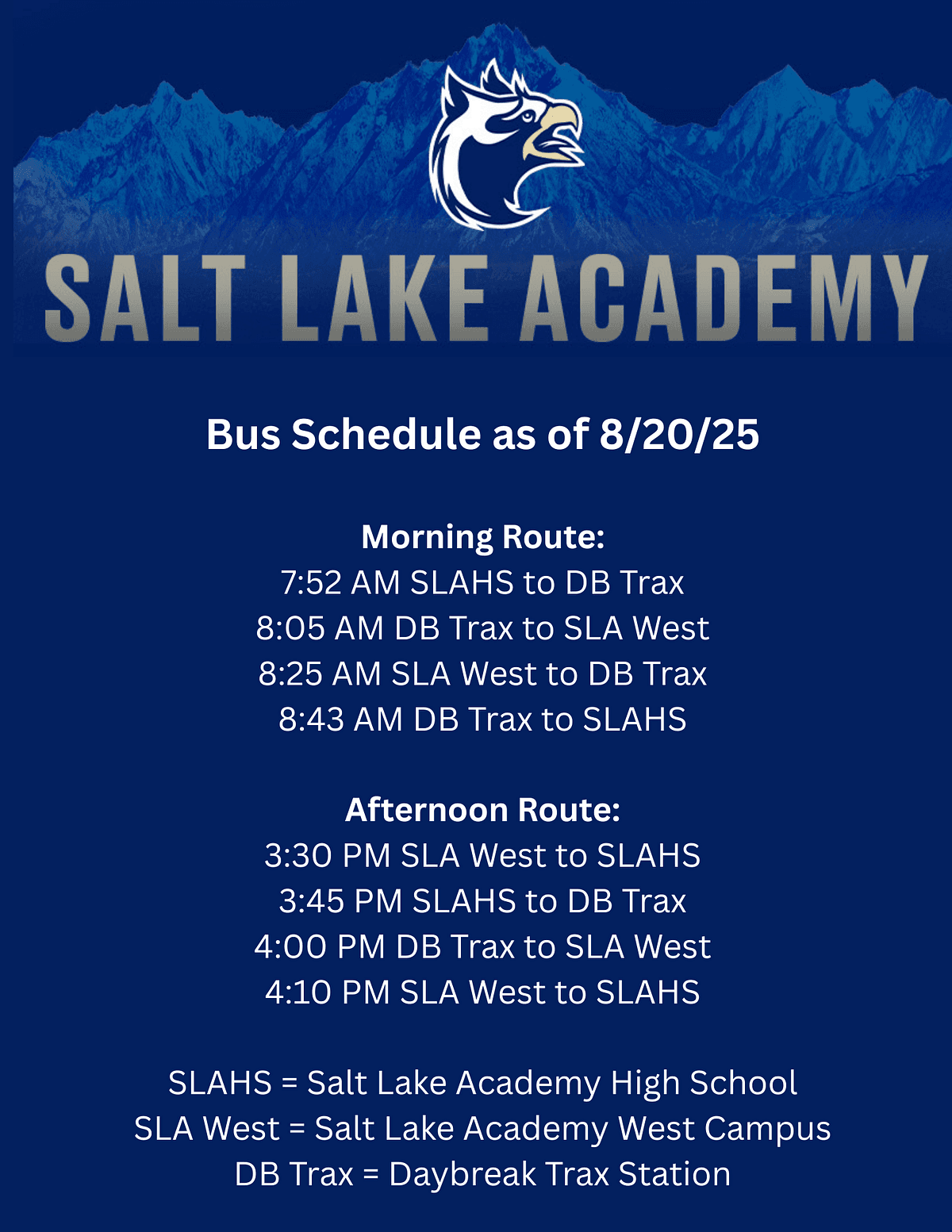 Salt Lake Academy | Bus